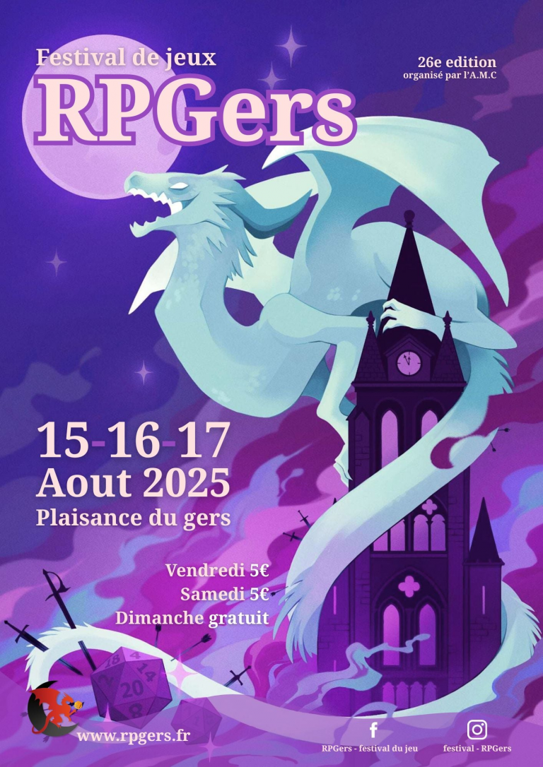 L'Affiche! - RPGers-Festival du Jeu-15.16.17 août 2025